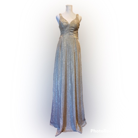 B. Smart | Dresses | Nwt B Smart Formal Prom Gown Platinum And Silver ...